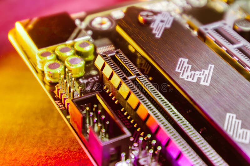 Colorful Motherboard stock image. Image of component, colourful - 4728241