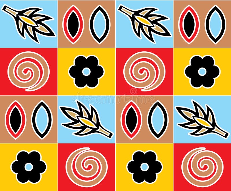 Colorful Motif Tiles Ornamental Pattern Design Stock Vector ...