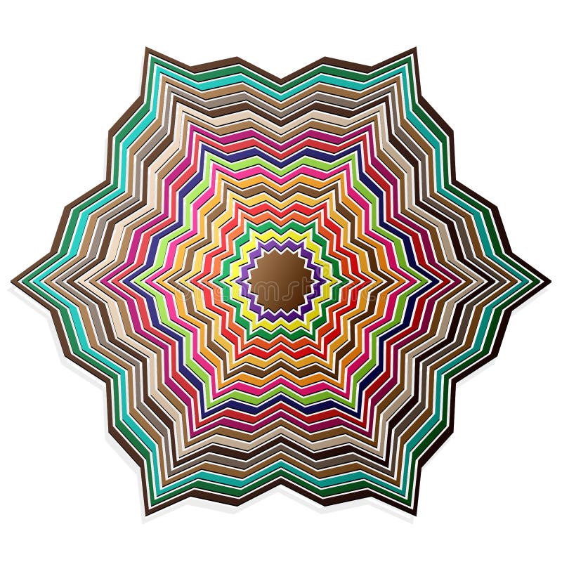 Colorful Motifs, Abstract Shapes Vector. Circular Pattern Elements ...