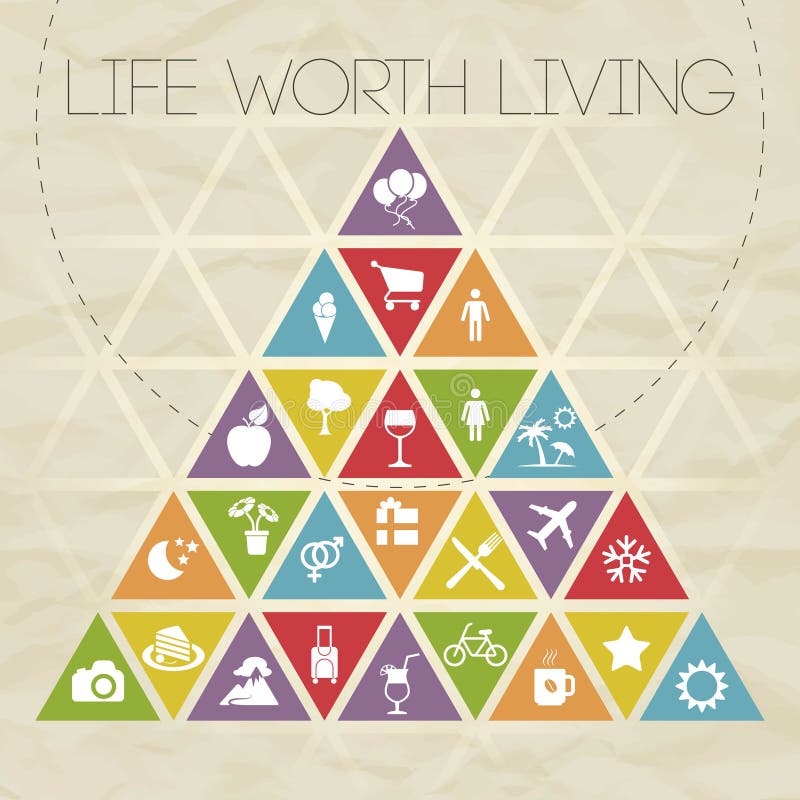 Colorful Motivational Illustration about Life Stock Illustration ...