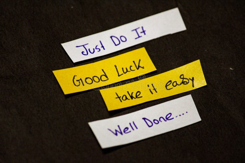Colorful Motivational Sticky Note Stock Photo - Image of poster, paper ...