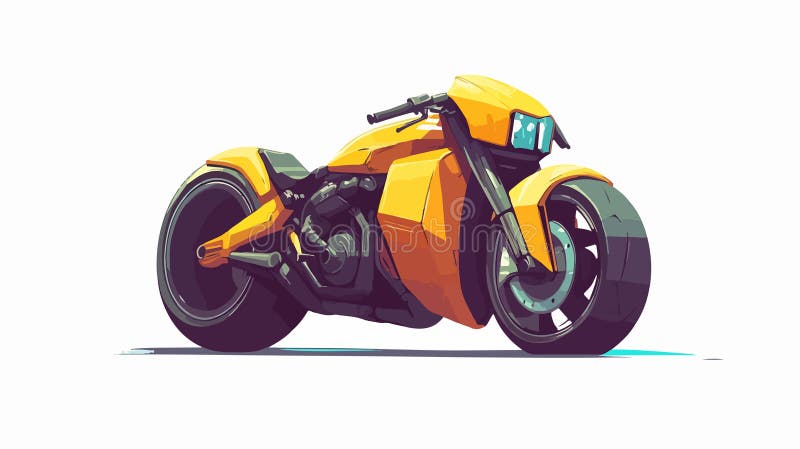 Colorful Motorcycle Cartoon Vector Illustration for Creative Projects ...