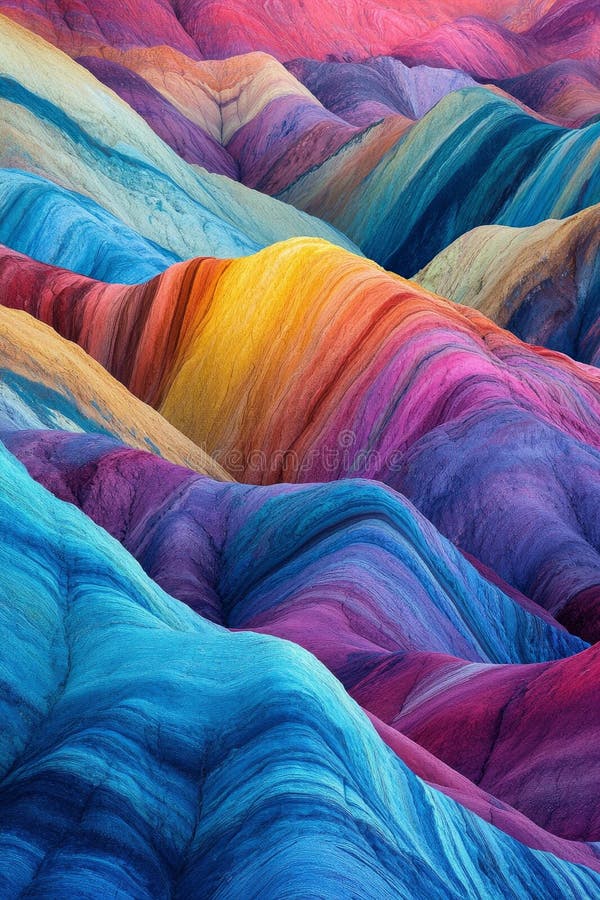 Colorful Mountain Landscape, a Stunning Natural Scene Stock ...