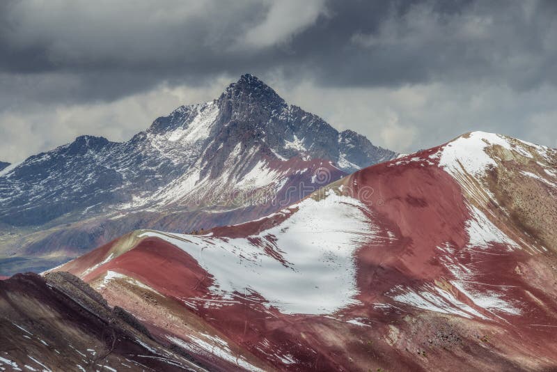 Colorful mountains in Peru stock photo. Image of cloud - 135237000