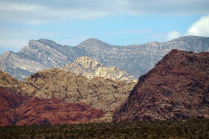 Brightly Colored Mountains Red Rock Canyon Nevada Stock Photos - Free ...