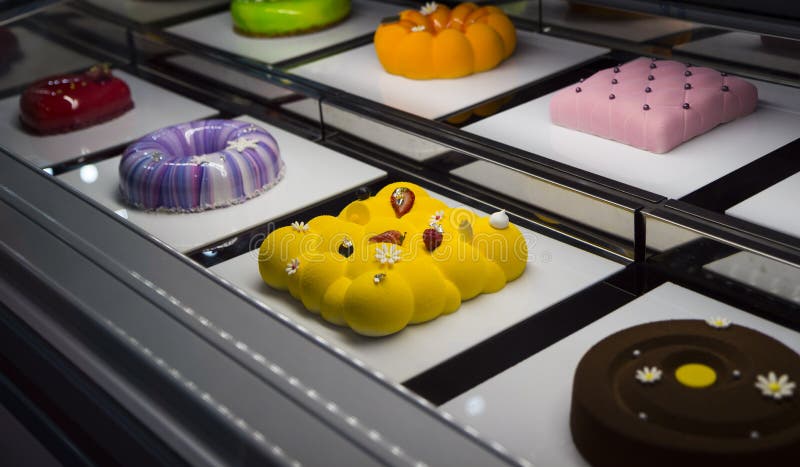 Colorful mousse cake stock photo. Image of juicy, cold - 97492872