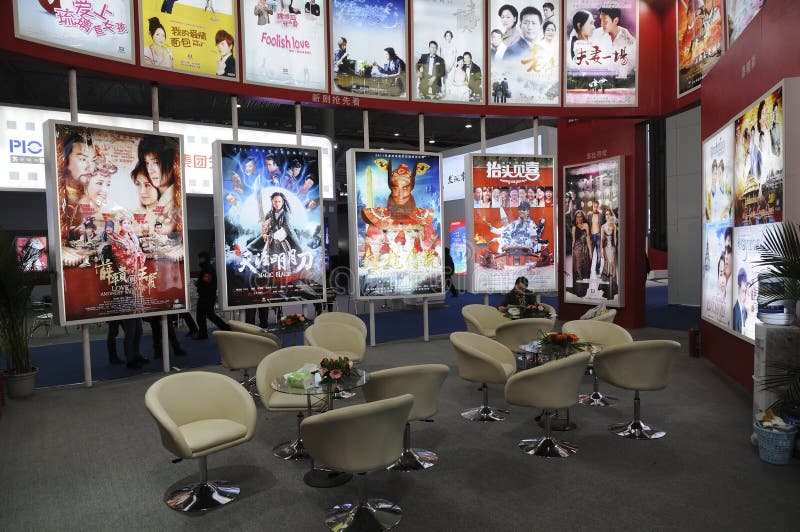 Colorful Movie Ad. Light Boxes(SCTVF 11th) Editorial Stock Image ...