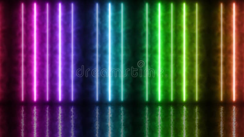 Colorful Moving Fire Lines 3d Render Animation Stock Video - Video of ...