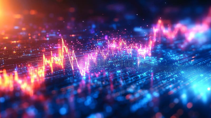 Colorful moving waveform stock footage. Video of waveform - 379511104