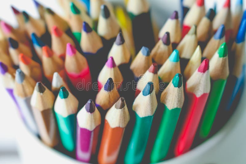 Colorful Multi-Color of Pencil Stock Photo - Image of close, object ...