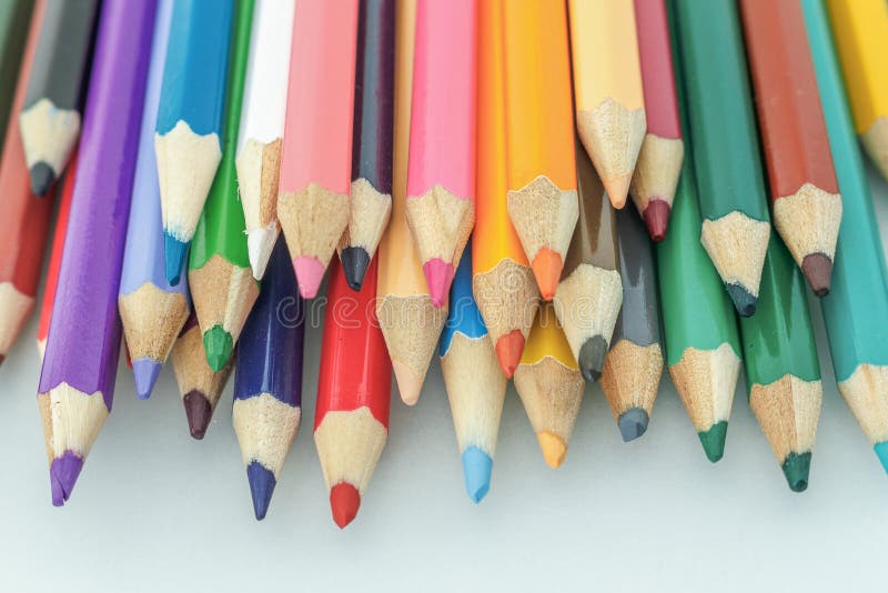 Colorful Multi-Color of Pencil Stock Photo - Image of close, tool: 75620148