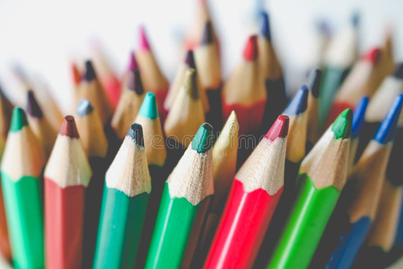 Colorful Multi-Color of Pencil Stock Image - Image of write, wooden ...