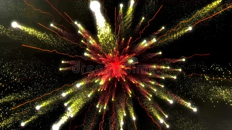 Fireworks Explosion with Colorful Flashes of Light Stock Footage ...
