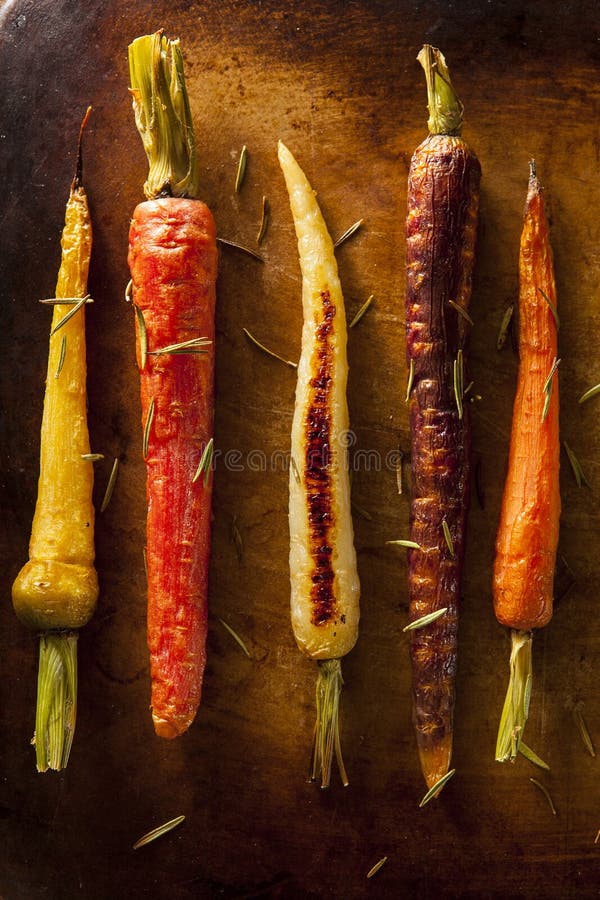 Colorful Multi Colored Roasted Carrots Stock Photo - Image of bunch ...