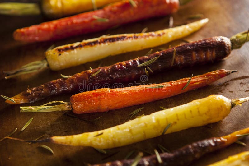 Colorful Multi Colored Roasted Carrots Stock Image - Image of bunch ...