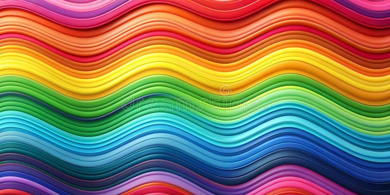 A Colorful Multi Colored Wave Pattern Generative by AI Stock ...