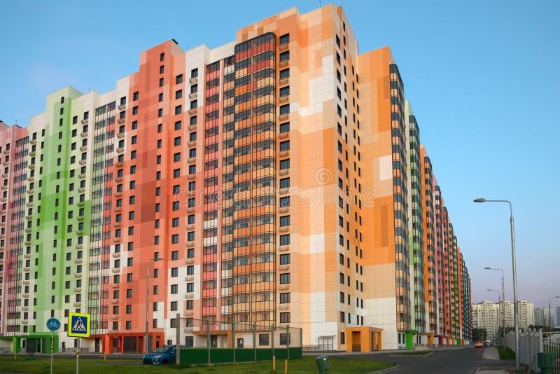 Colorful Multi-storey Residential Apartment Building Editorial Stock ...