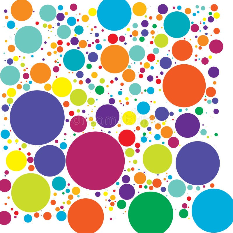 Colorful, Multicolor Random Dots, Circles. Dotted Vector Element ...