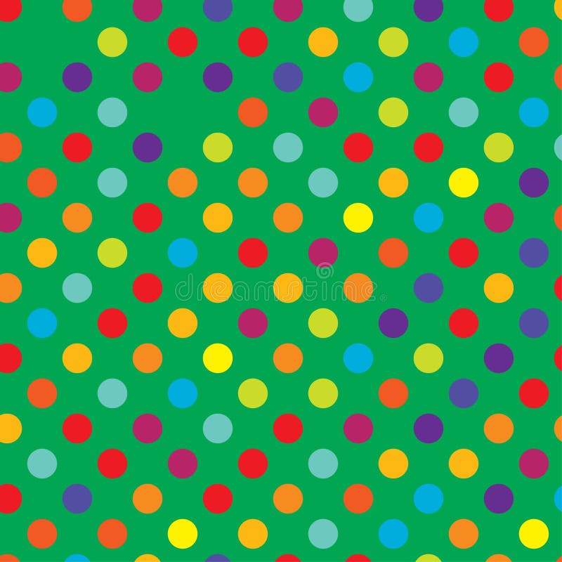 Colorful, Multicolor, Varicolored Dotted, Dots, Circles Pattern ...