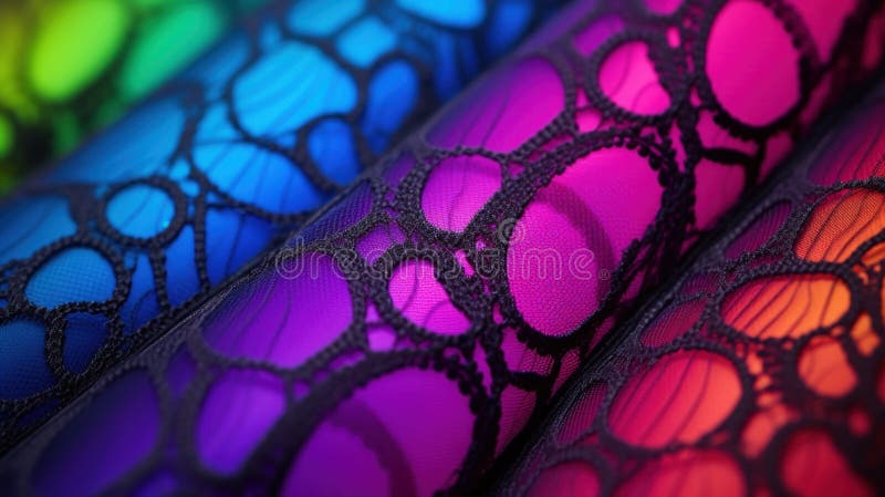 Colorful, Multicolored Fabric with a Pattern, AI Stock Illustration ...