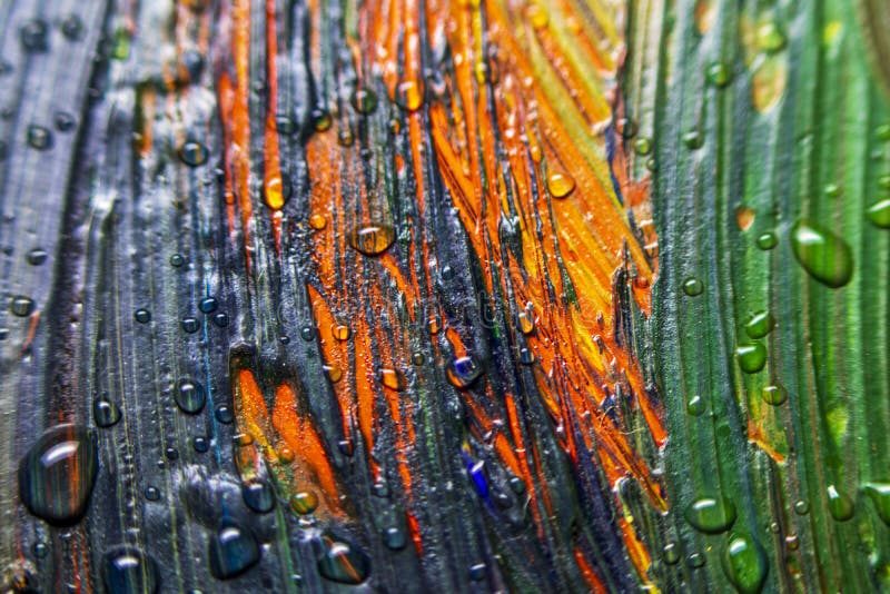 Colorful Multicolored Paint Covered with Water Drops, Theme Wallpaper ...