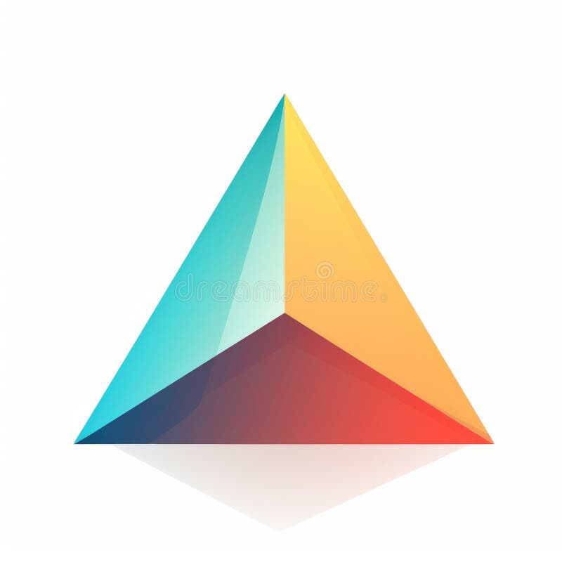 Colorful Multidimensional Shaded Triangle Logo Design Stock ...