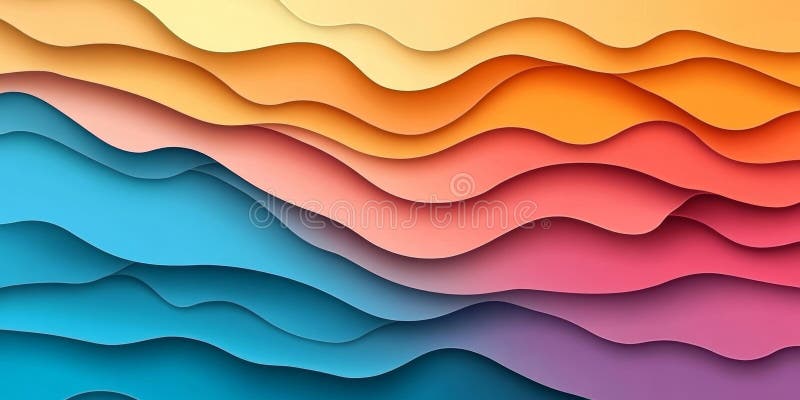 Colorful, Multilayered Backgrounds with Wave Patterns and Gradients for ...