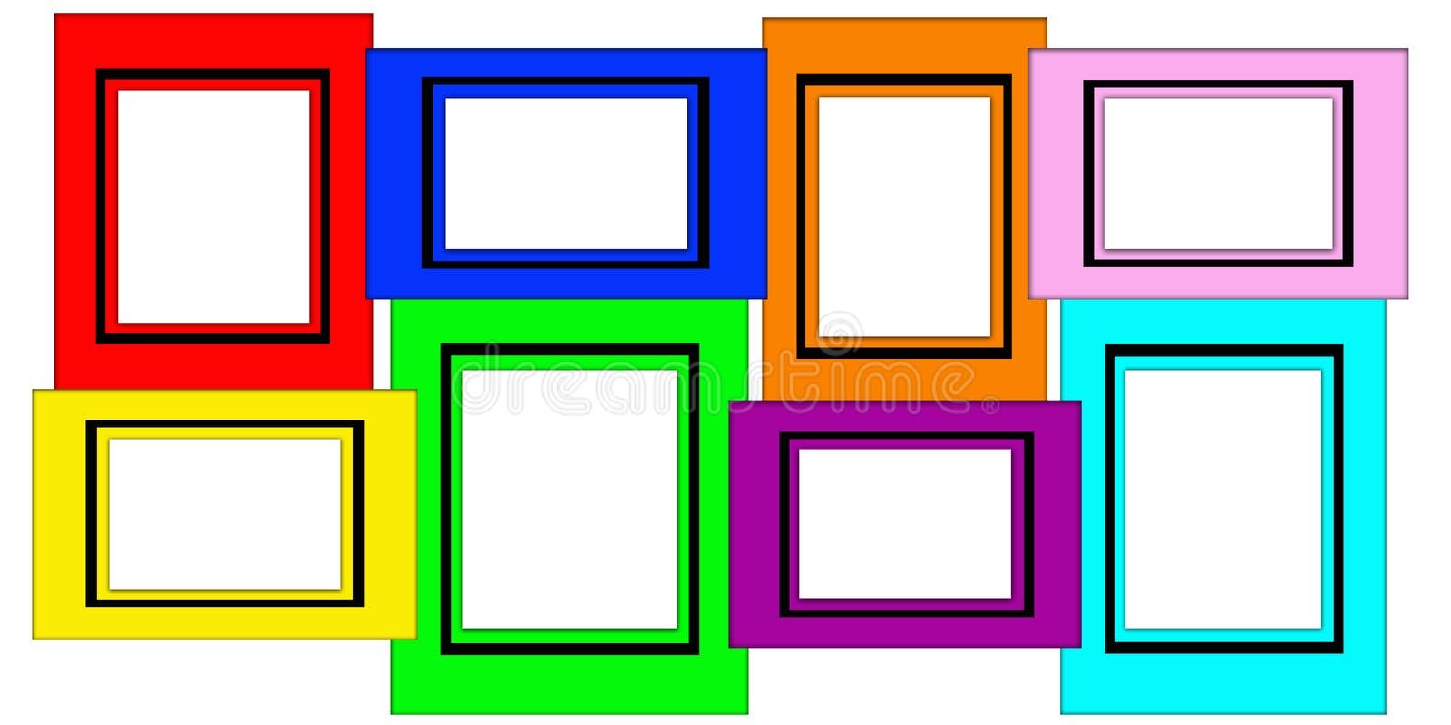 Colorful photo frame set 2 stock vector. Illustration of themes - 30975881