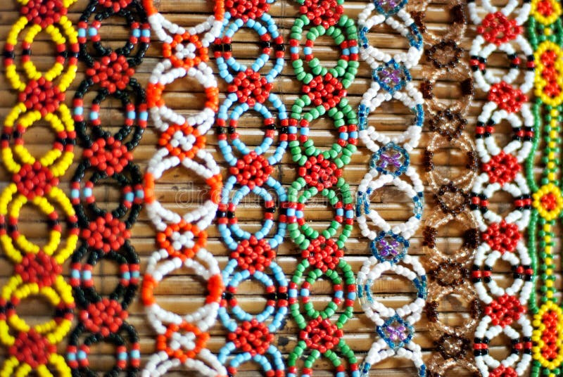 Colorful Murut Beading Work Stock Photo - Image of bracelets, bracelet ...