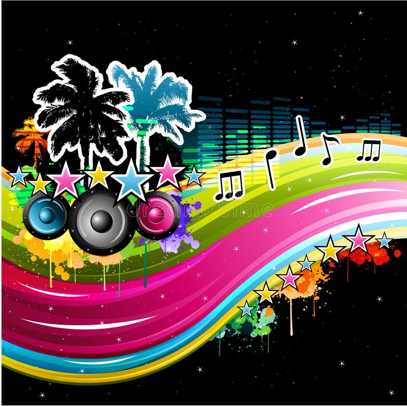 Colorful music background stock illustration. Illustration of graphic ...