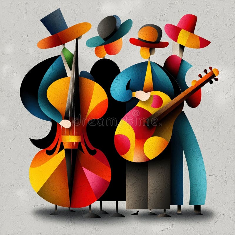 Colorful Music Band Illustration Stock Illustration - Illustration of ...