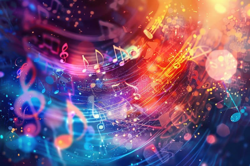 Colorful Music Concert with a Dramatic Stage Performance Stock Image ...