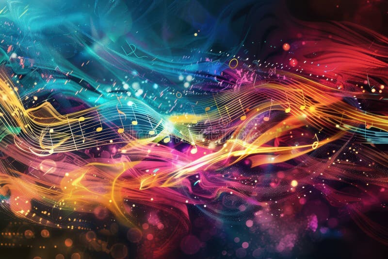 Colorful Music Concert with a Dramatic Stage Performance Stock Image ...