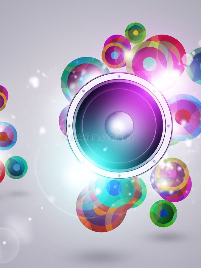 Colorful Music Funky Background Stock Illustration - Illustration of ...