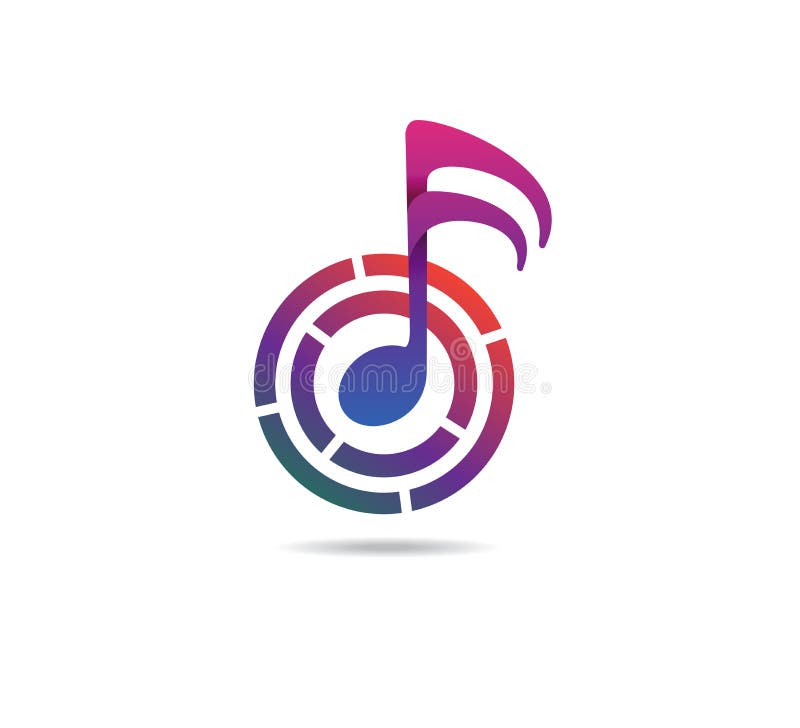 Colorful Music Key Note Vector Icon Logo Design Illustration Stock ...