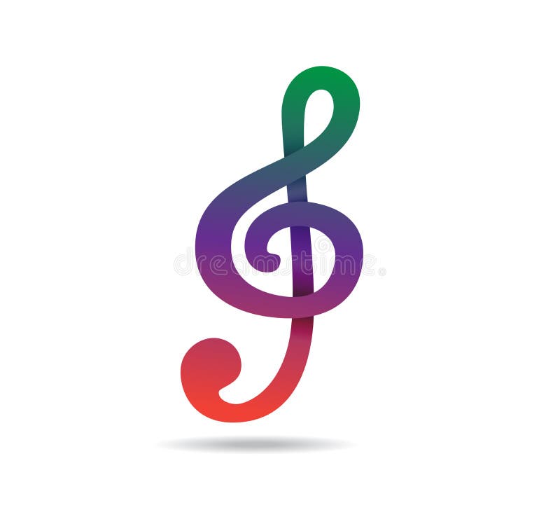 Colorful Music Key Note Vector Icon Logo Design Illustration Stock ...