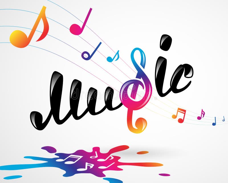 Colorful Music Logo on White Stock Vector - Illustration of music ...