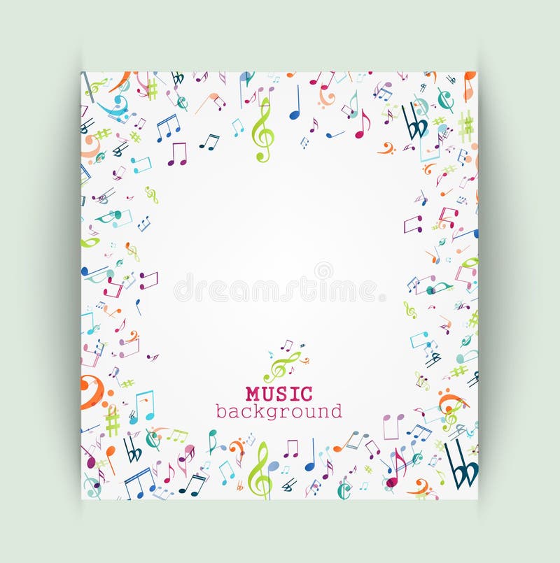 Colorful Music Notes Background Stock Vector - Illustration of abstract ...