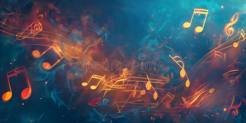 Colorful Music Notes Background with Space for Your Text, Musical ...