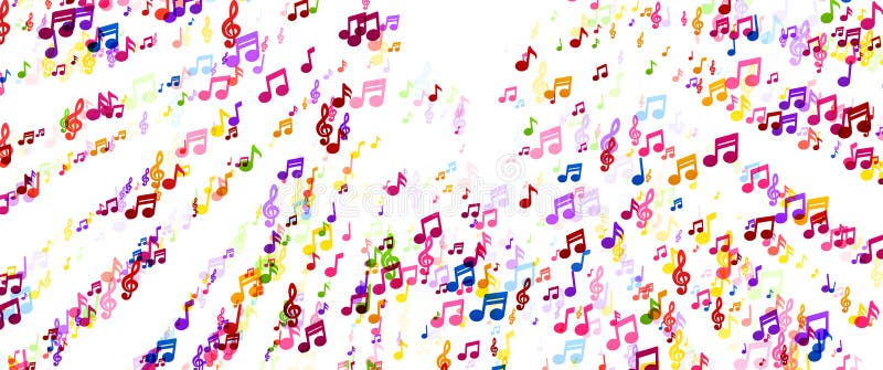Colorful Music Notes on Diagonal Paths Stock Vector - Illustration of ...