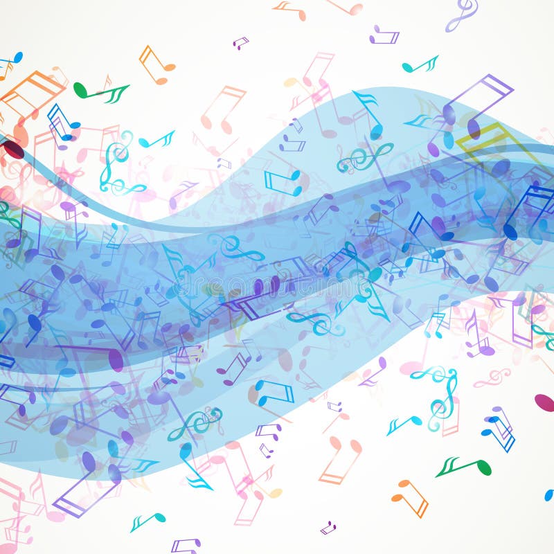 Colorful Music notes stock illustration. Illustration of graphic - 55295596