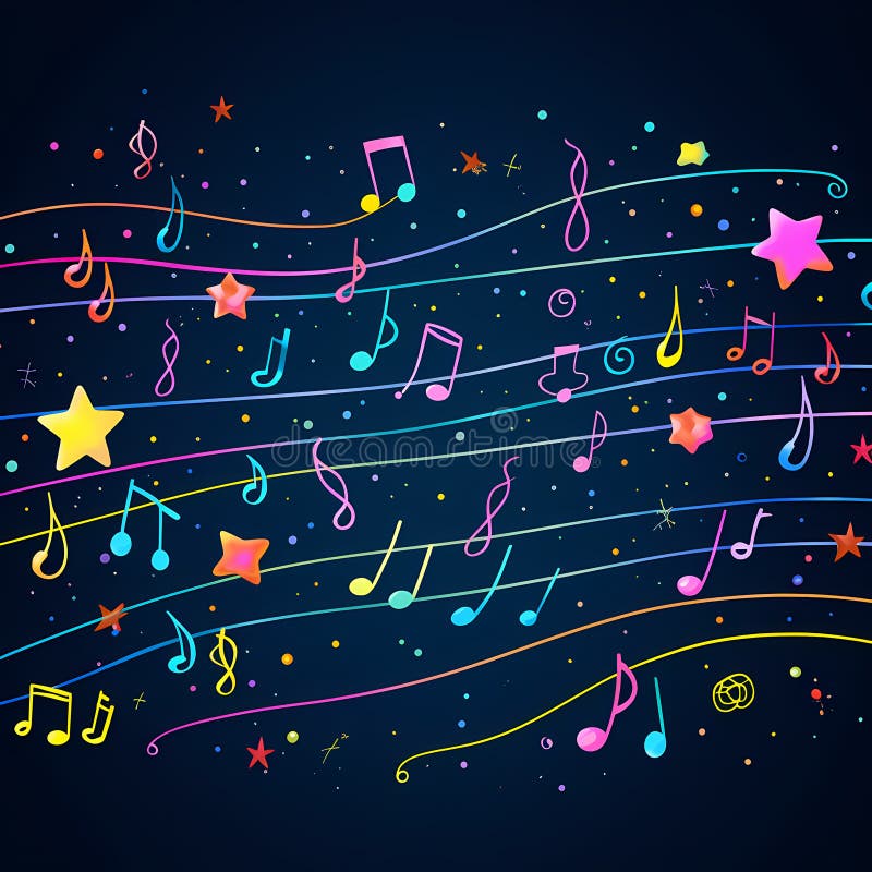 Musical Notes Various Colors Stock Illustrations – 50 Musical Notes ...