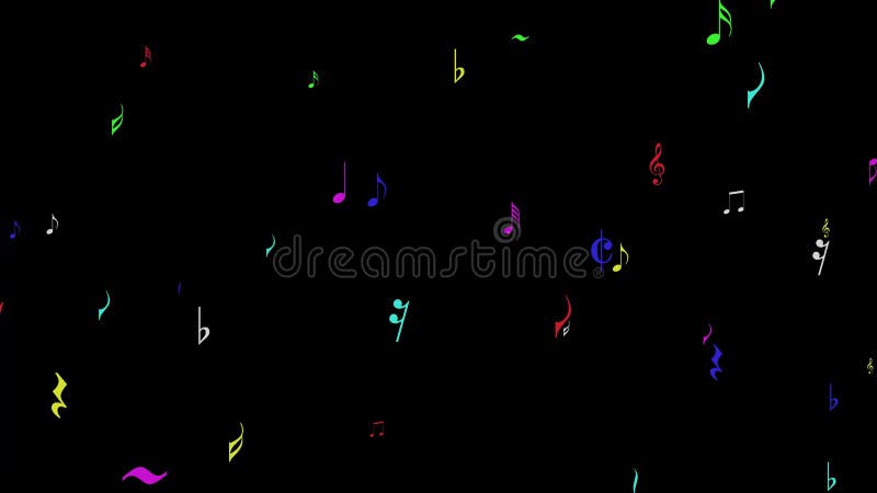 Music Symbols Frame Motion Graphics with Green Screen Background Stock ...