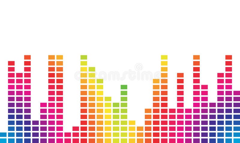 Volume Spectrum Collection. Multicolored Audio Range Effect. Rainbow ...