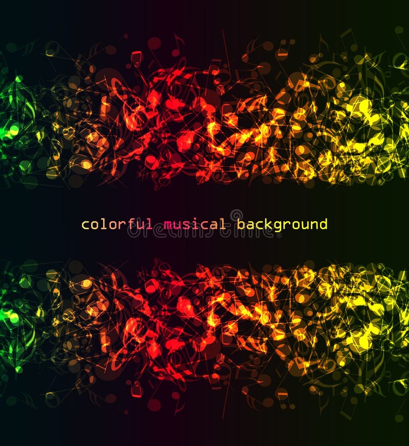 Colorful Musical Background Stock Vector - Illustration of decorative ...