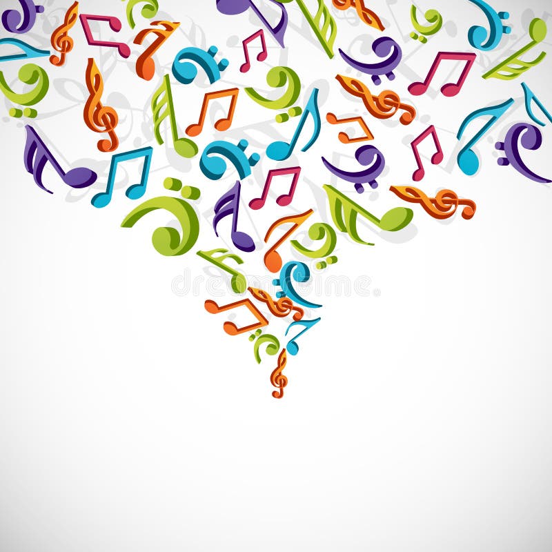 Colorful Musical Notes Stock Illustrations – 7,675 Colorful Musical ...
