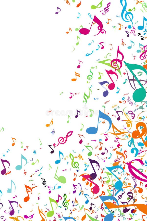 Colorful Musical Notes Background for Creative Designs Stock Image ...