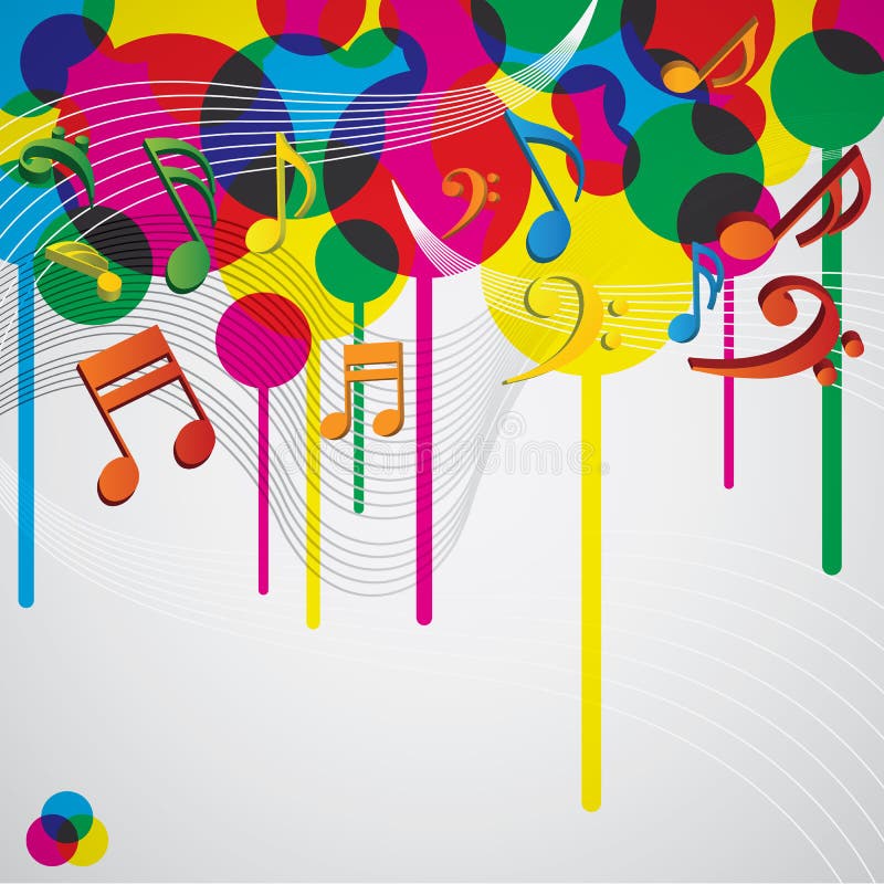 Colorful Musical Notes Concept Background Stock Vector - Illustration ...