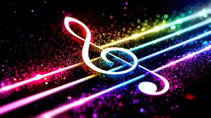 Colorful musical notes stock illustration. Illustration of song - 335647512