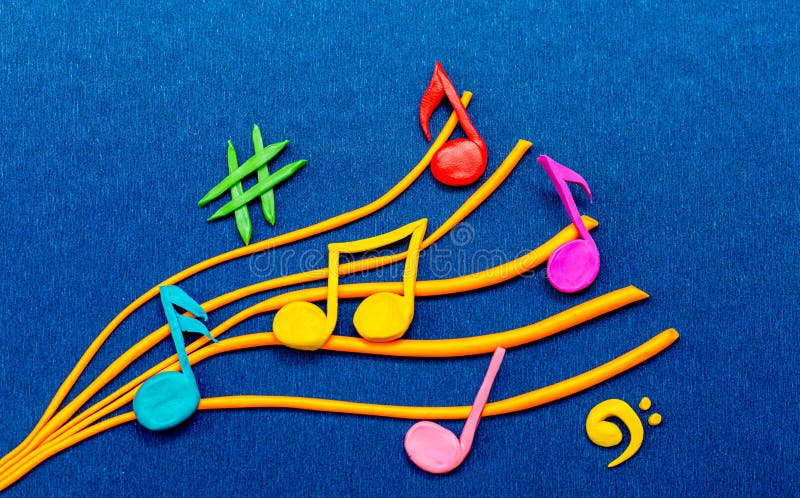 Color Spectrum Musical Notes Original Illustrati Stock Illustration ...